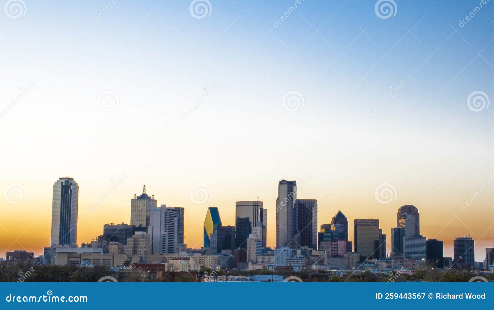 View of the Skyline of Dallas, Texas Stock Image - Image of cityscape ...
