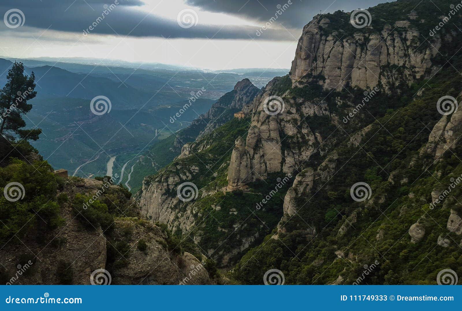 View from Montserrat stock image. Image of destination - 111749333