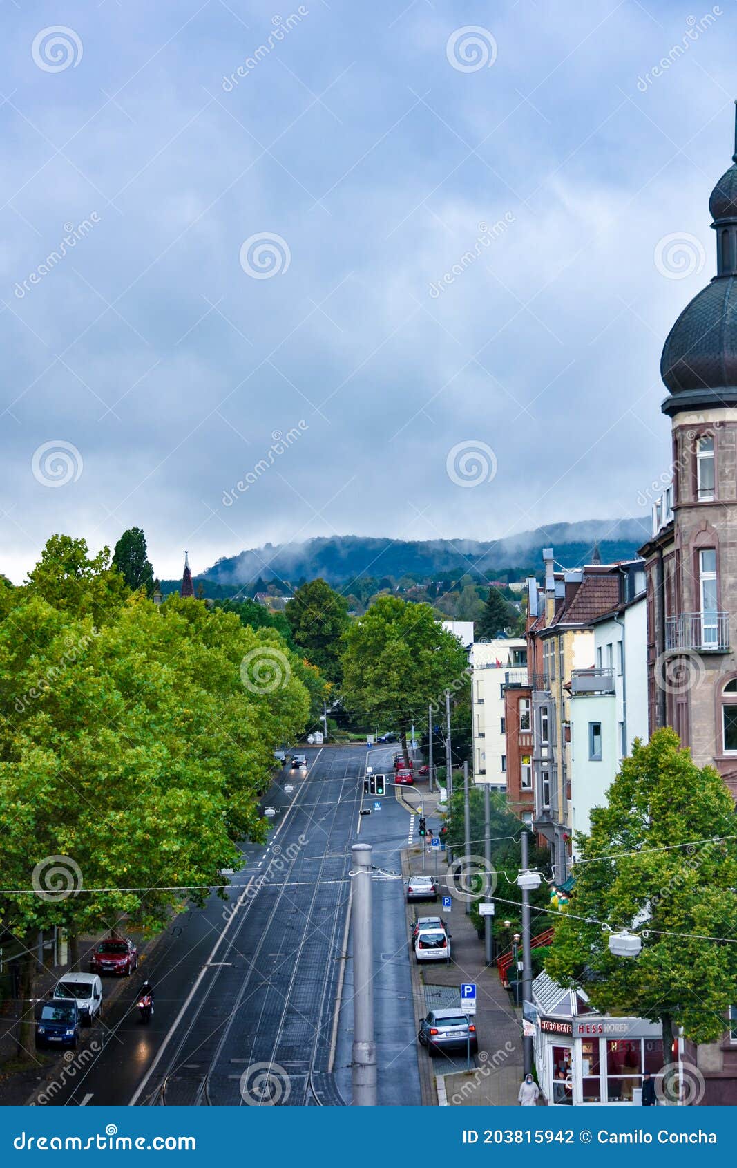 View of Kassel City editorial photography. Image of lane - 203815942