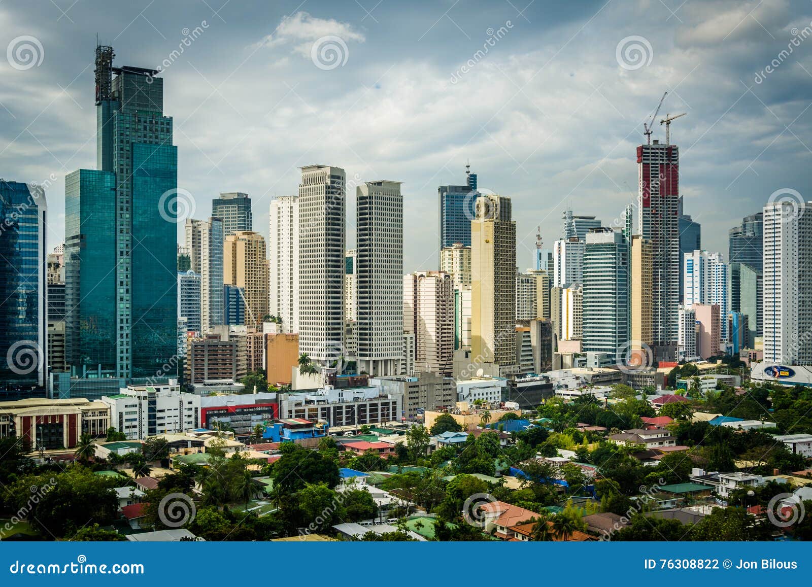 View of the Skyline of Makati in Metro Manila, the Philippines ...