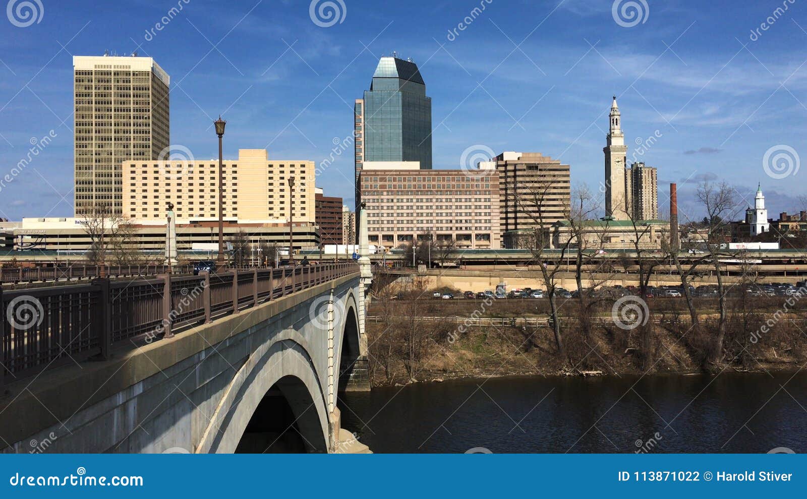 View of the Skyline of Springfield, Massachusetts Stock Photo - Image ...