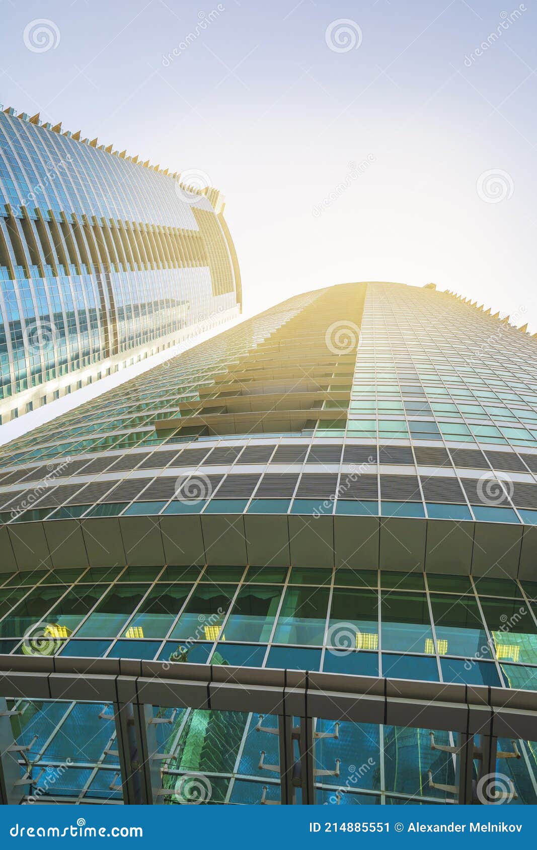 View of the Skyscraper from Bottom To Top Stock Image - Image of bottom ...