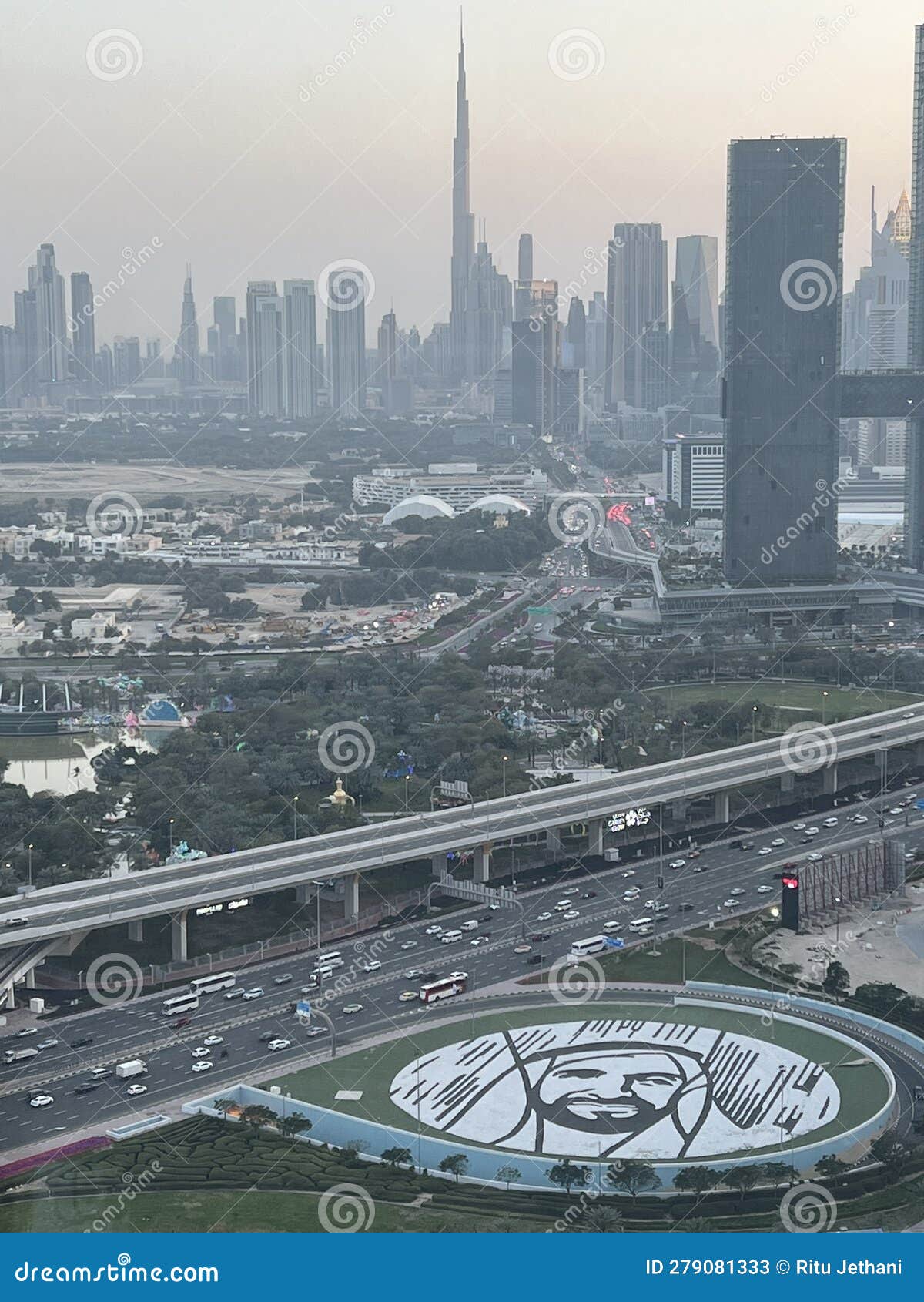 View of Skyscrapers on Sheikh Zayed Road from Dubai Frame in Dubai, UAE ...