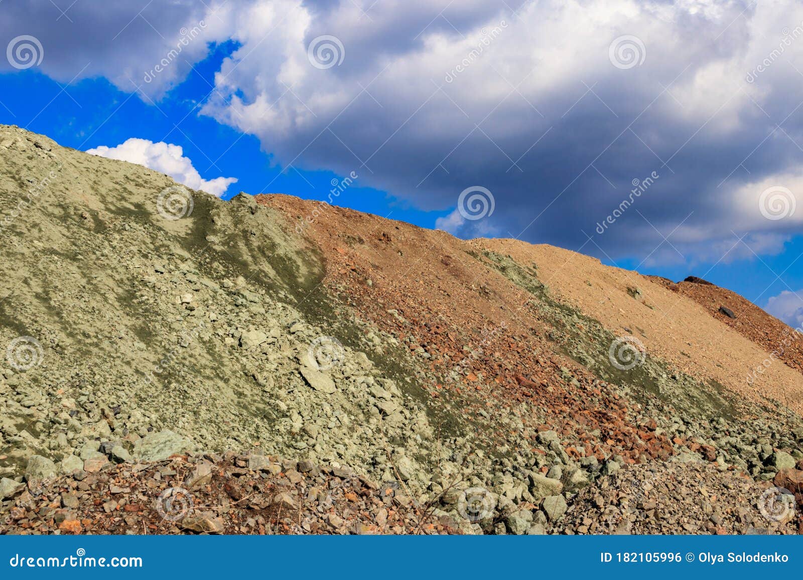 View of Heaps of Iron Ore Quarry. Mining Industry Stock Photo - Image ...
