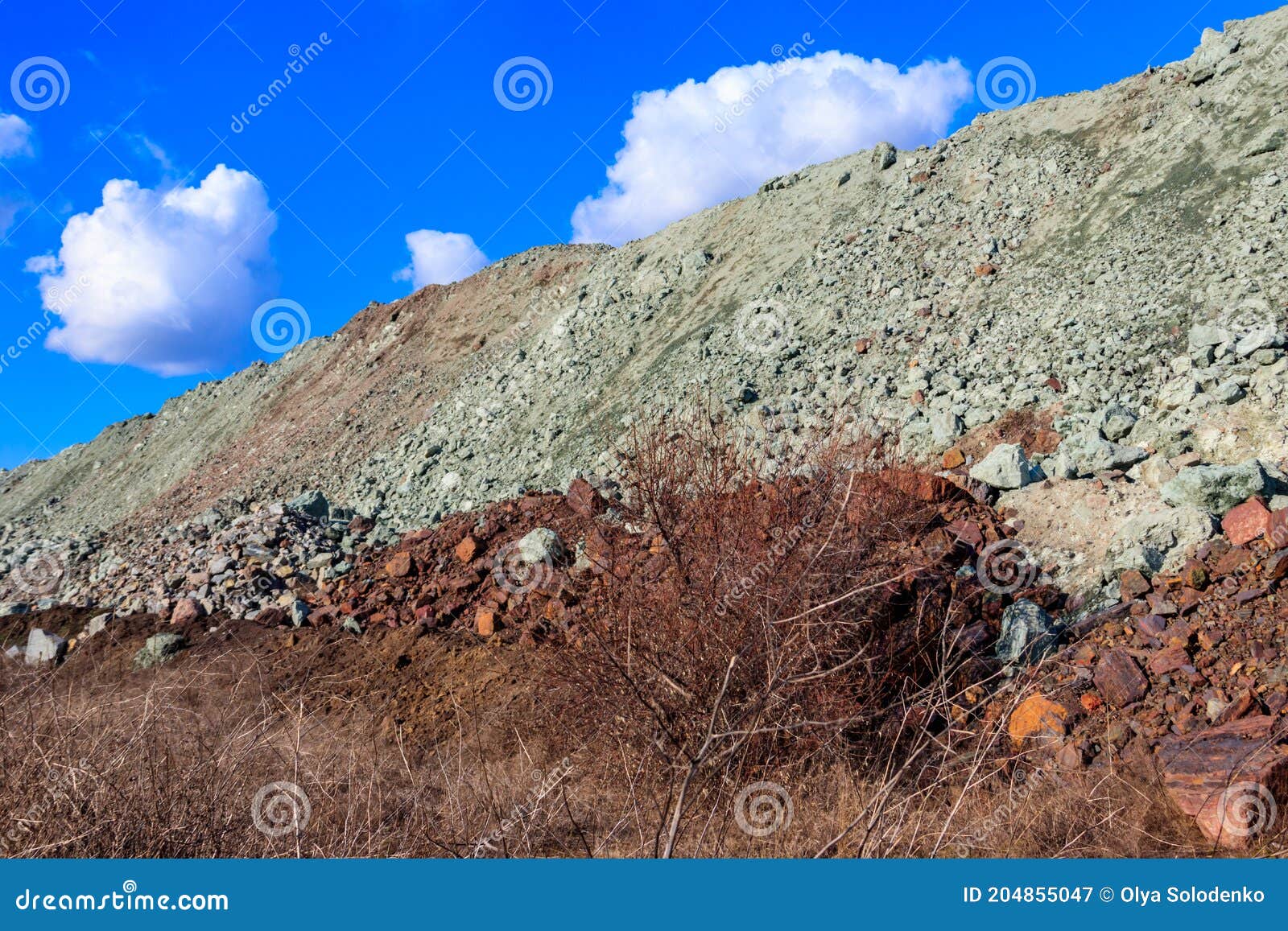 View of Heaps of Iron Ore Quarry. Mining Industry Stock Image - Image ...