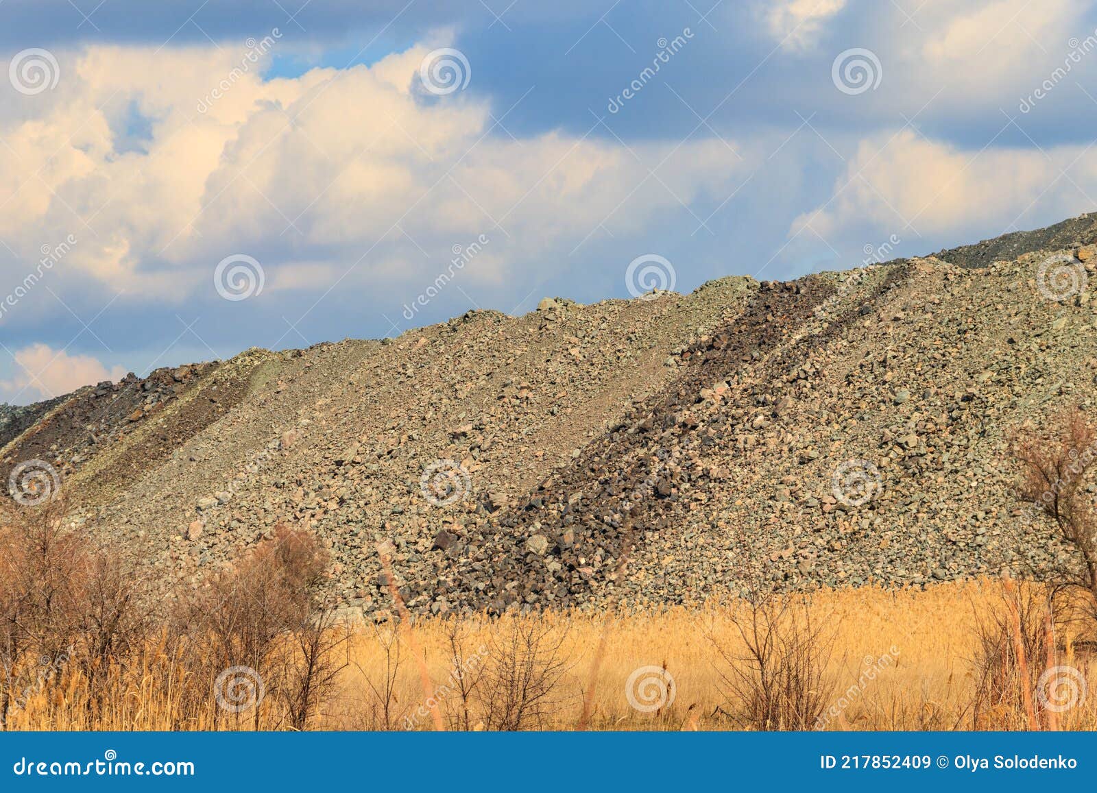 View of Heaps of Iron Ore Quarry. Mining Industry Stock Image - Image ...