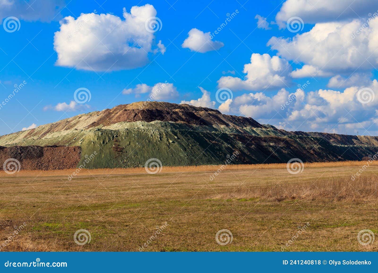 View of Heaps of Iron Ore Quarry. Mining Industry Stock Photo - Image ...