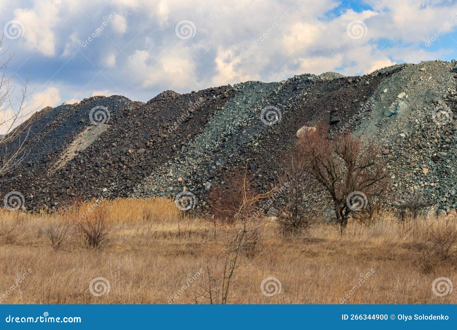 View of Heaps of Iron Ore Quarry. Mining Industry Stock Photo - Image ...