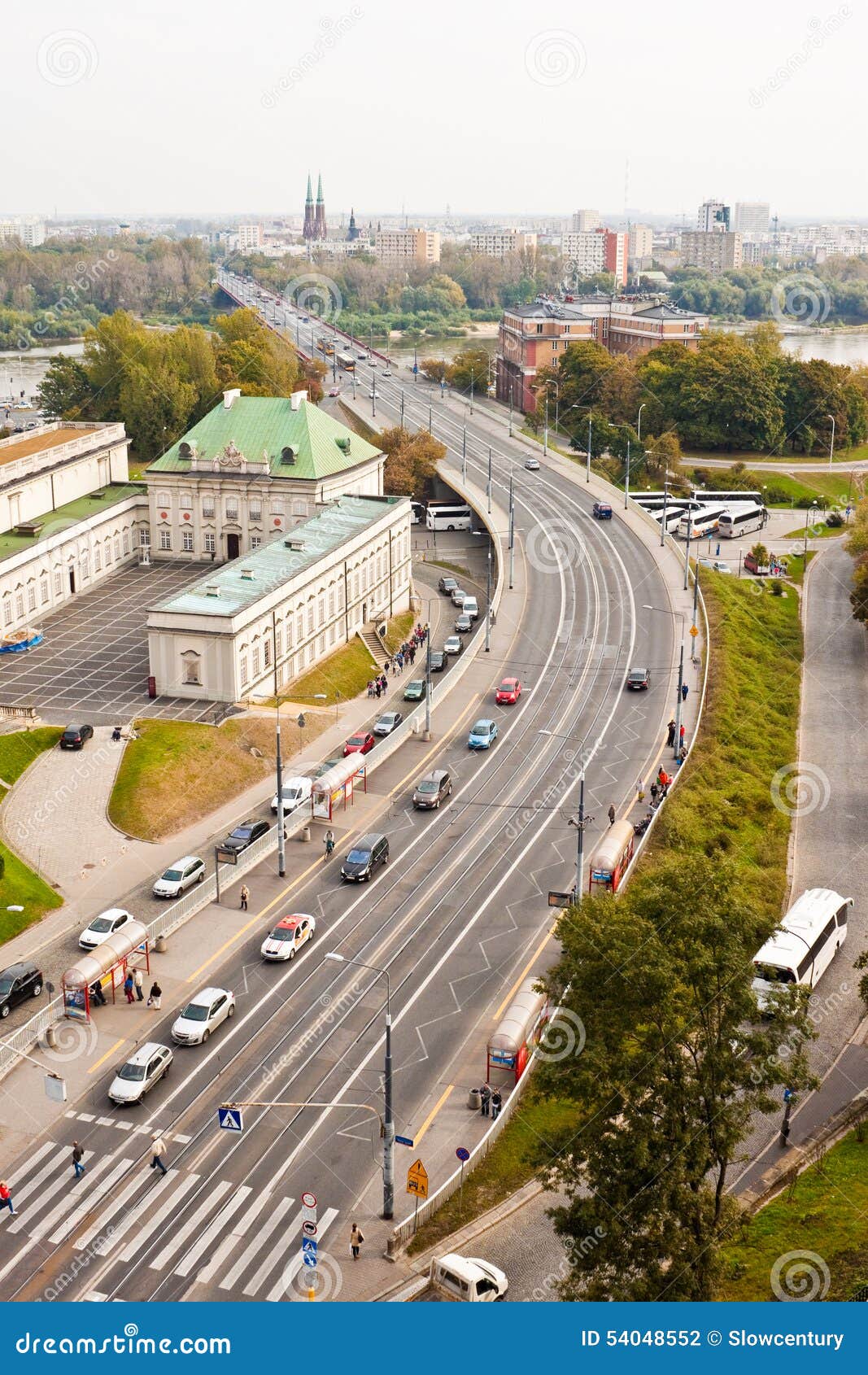 View of the Slasko-dabrowski Bridge in Warsaw Editorial Photography ...
