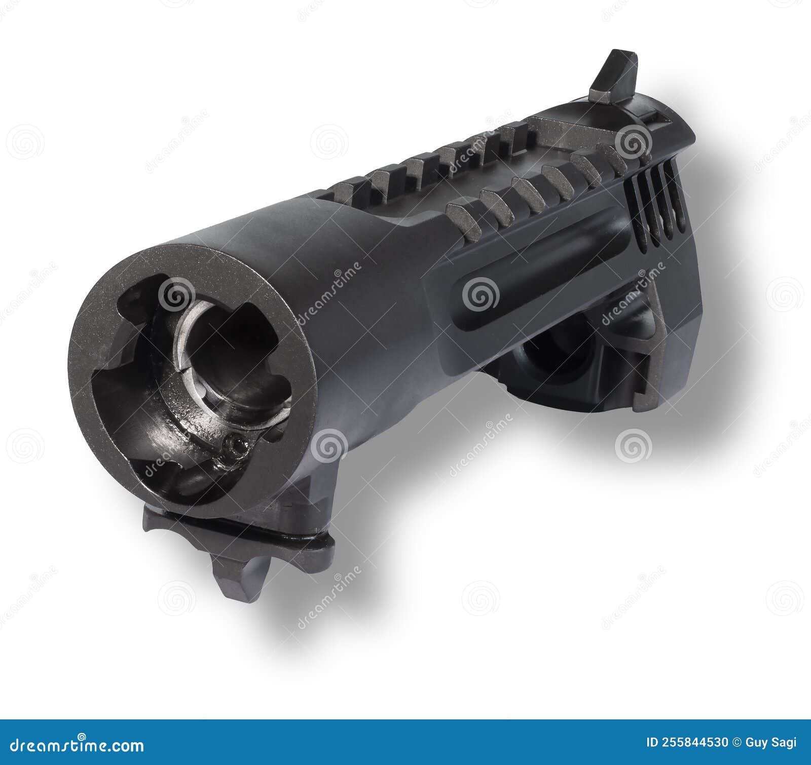 View of the Slide and Barrel of a Semi-automatic Pistol from the ...