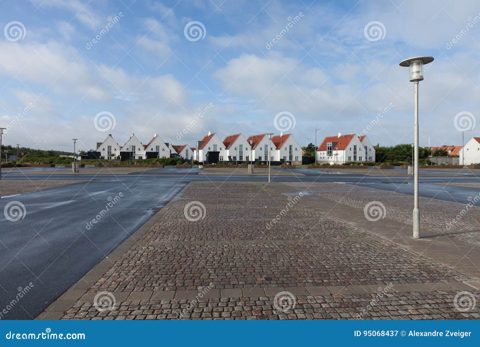 View of the Small Danish Town Editorial Photography - Image of suburban ...