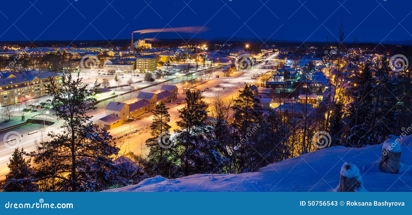 View of small swedish town stock image. Image of culture - 50756543