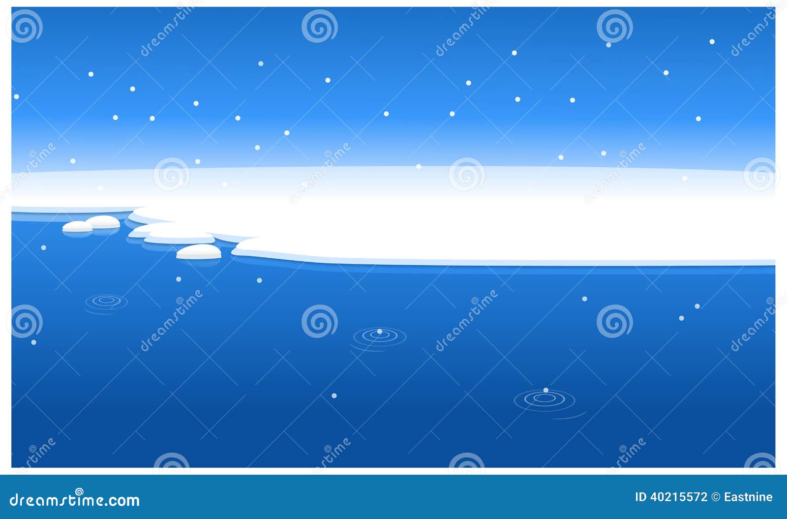 The view of Snow water stock illustration. Illustration of snowfall ...