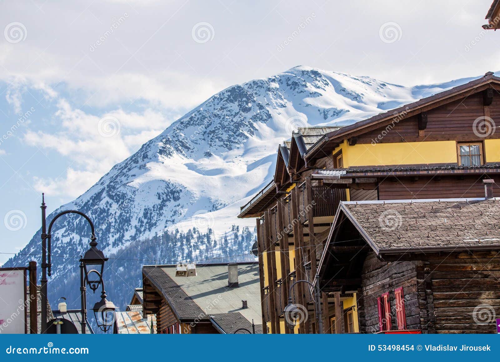 View of snowy Italian Alps stock photo. Image of sport - 53498454