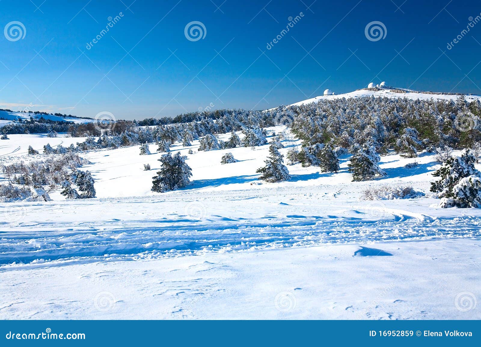 A view on a snowy valley stock image. Image of landscape - 16952859
