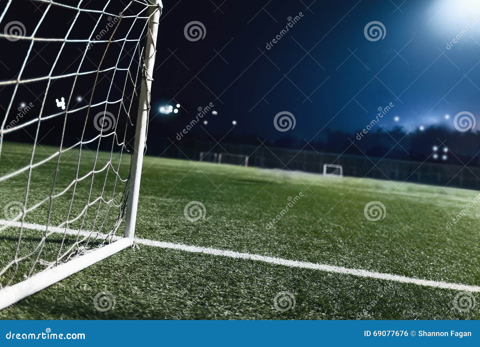 View of Soccer Field and Goal Stock Photo - Image of player, copyspace ...