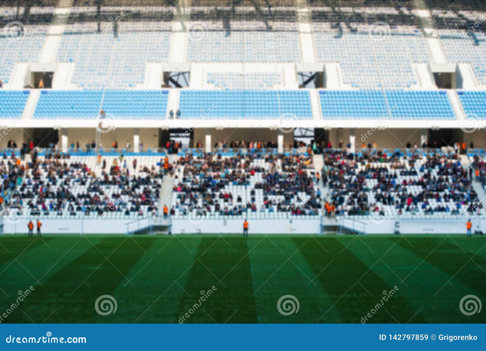 View of Soccer Field Stadium and Stadium Seats Stock Image - Image of ...
