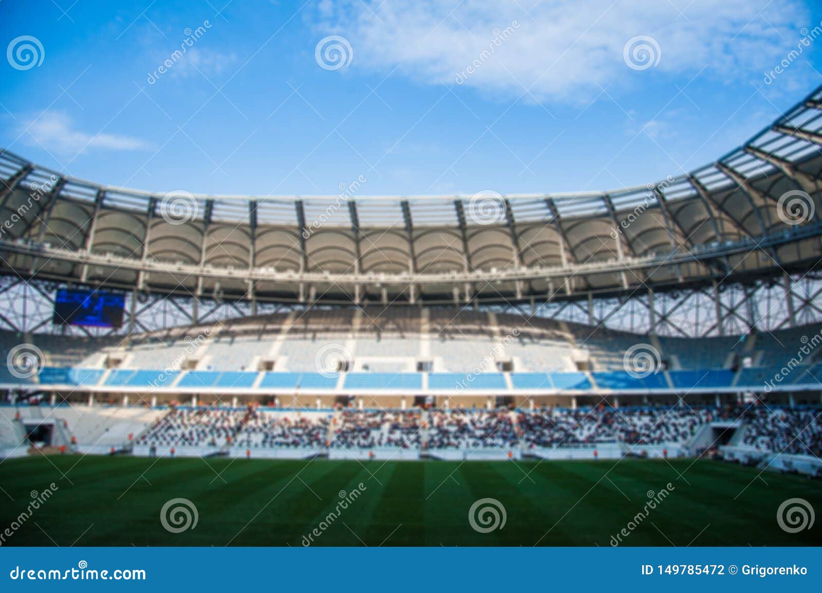 View of Soccer Field Stadium and Stadium Seats Stock Photo - Image of ...