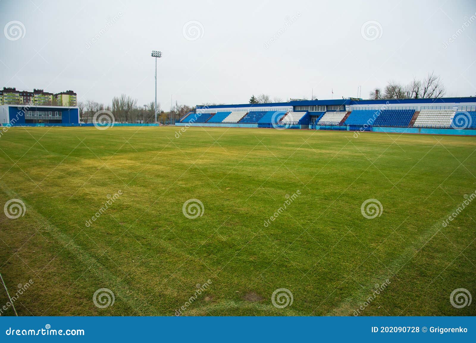 View of Soccer Field Stadium and Stadium Seats Stock Photo - Image of ...