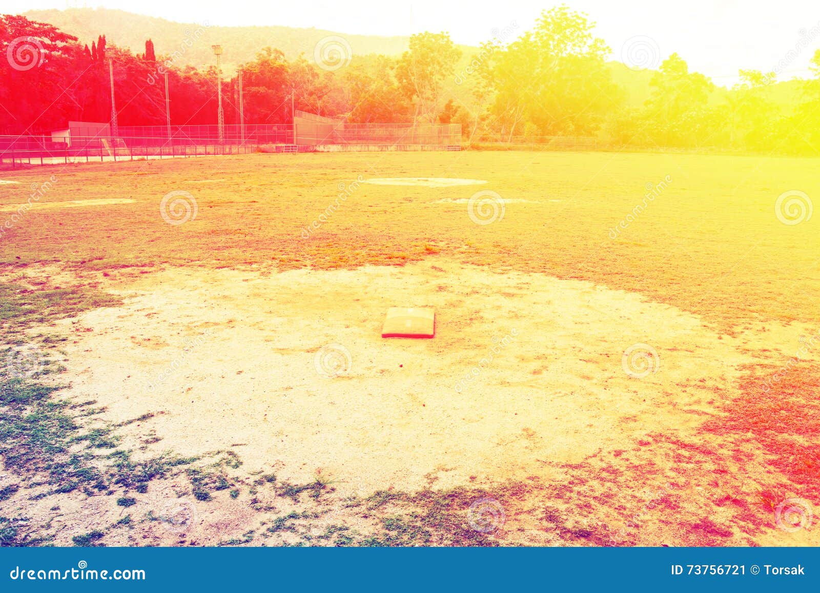 View of softball field stock image. Image of shape, dirty - 73756721