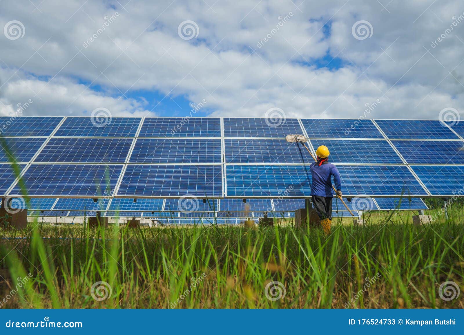 The View of the Solar Farmsolar Panel, Alternative Electricity Source ...