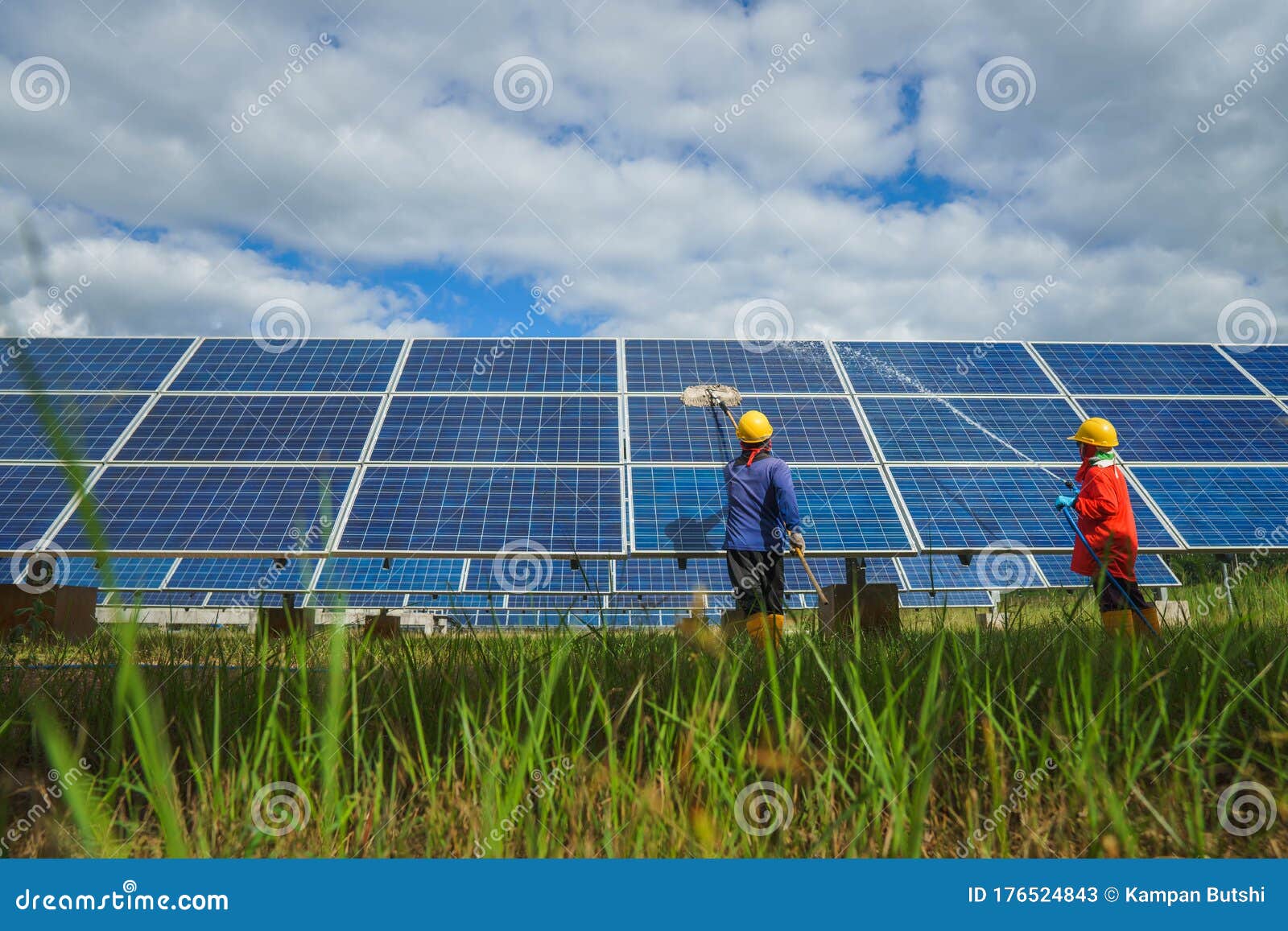The View of the Solar Farmsolar Panel, Alternative Electricity Source ...