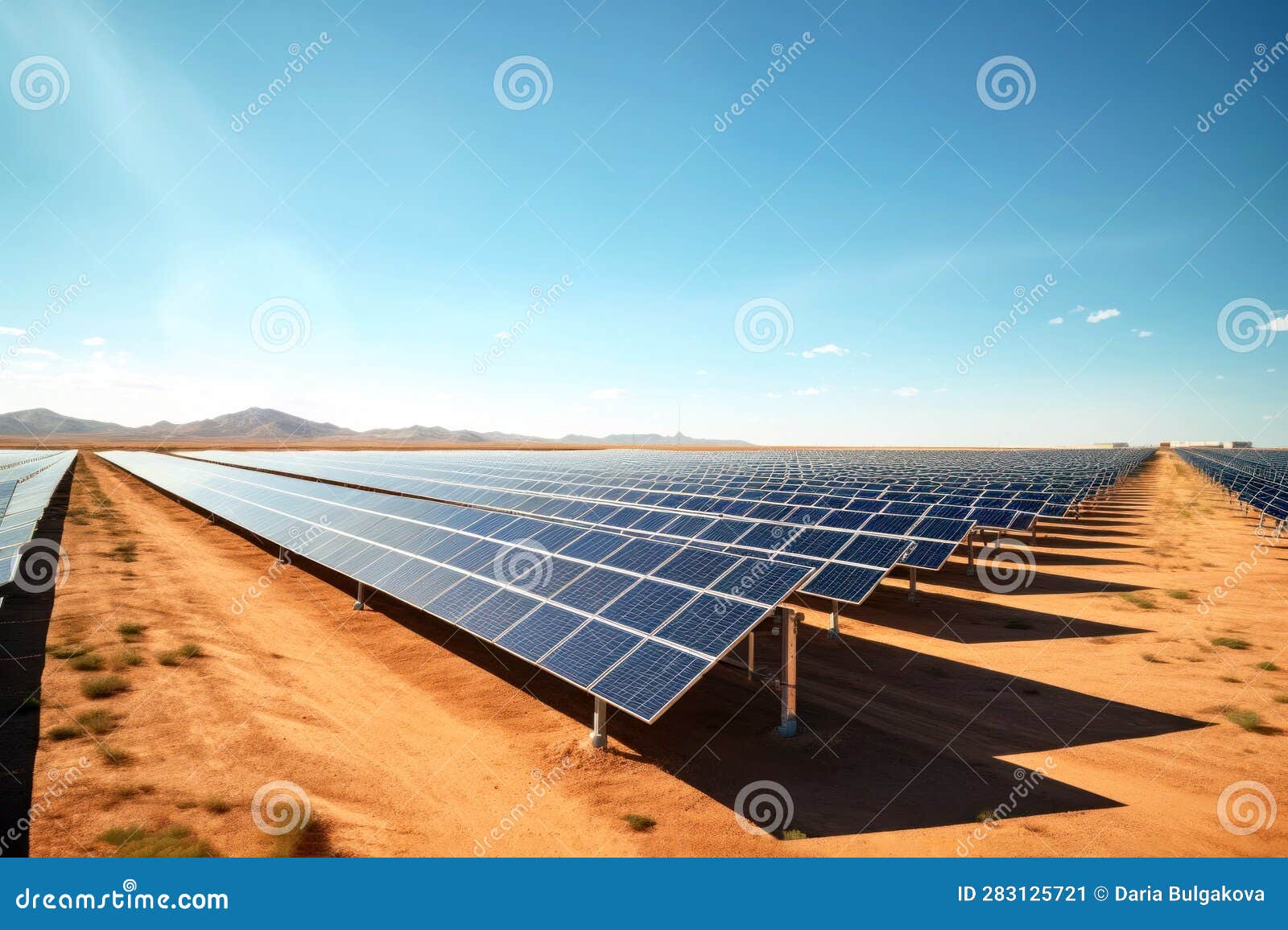 View of a Solar Farm with Rows of Solar Panels. the Use of Solar Energy ...