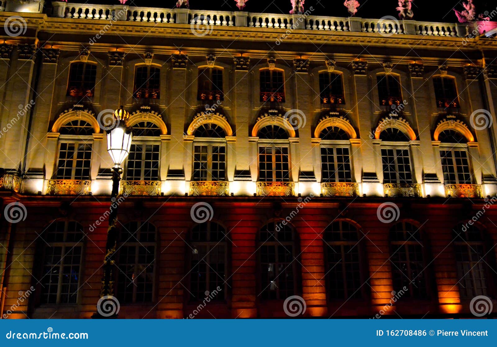 Nancy by night editorial photo. Image of lights, france - 162708486