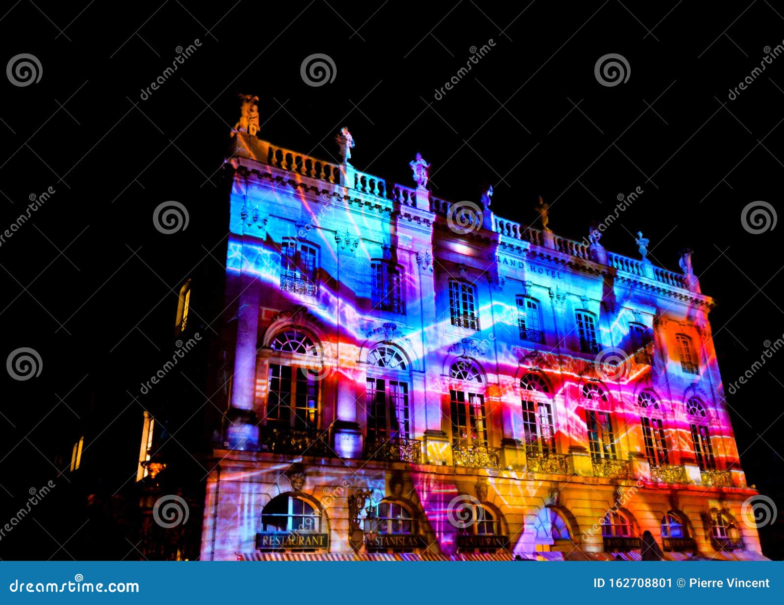 Nancy by night editorial photo. Image of stanislas, tourism - 162708801