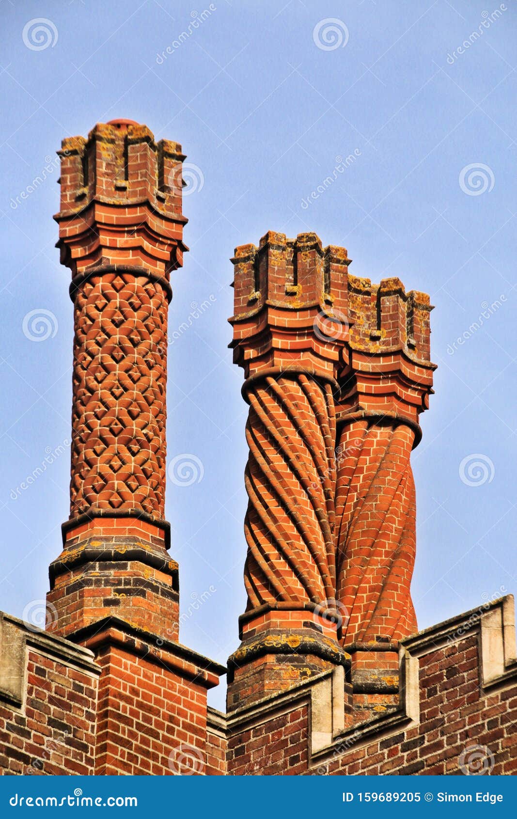A view of some Chimneys stock image. Image of view, brick - 159689205