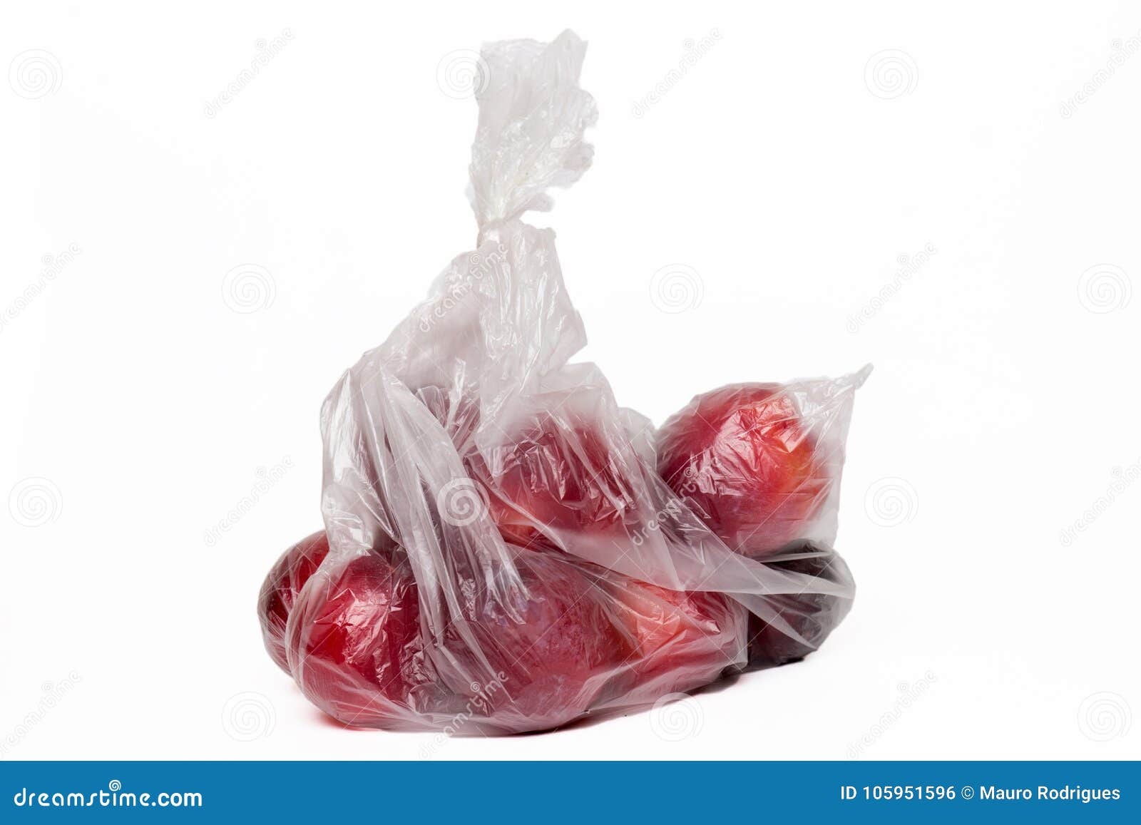 View of Some Plums Inside a Plastic Bag. Stock Photo - Image of grocery ...