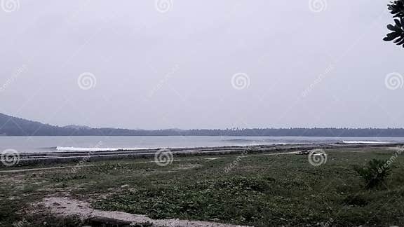 View of Sorake Beach in Indonesia Stock Photo - Image of view, beach ...