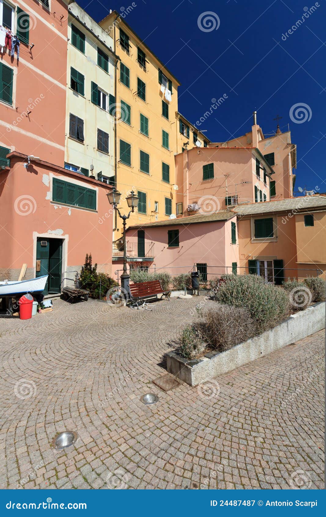 View in Sori, Italy stock image. Image of beautiful, slate - 24487487