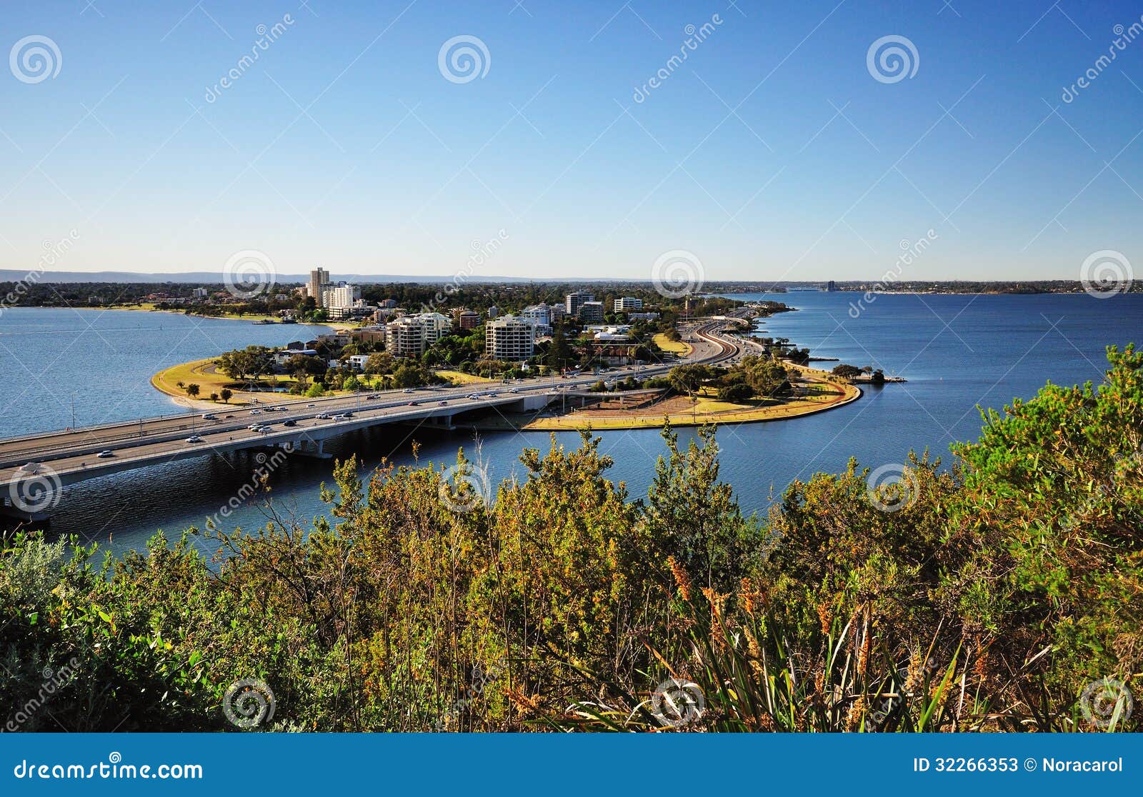 View of South Perth from King S Park Stock Image - Image of major ...