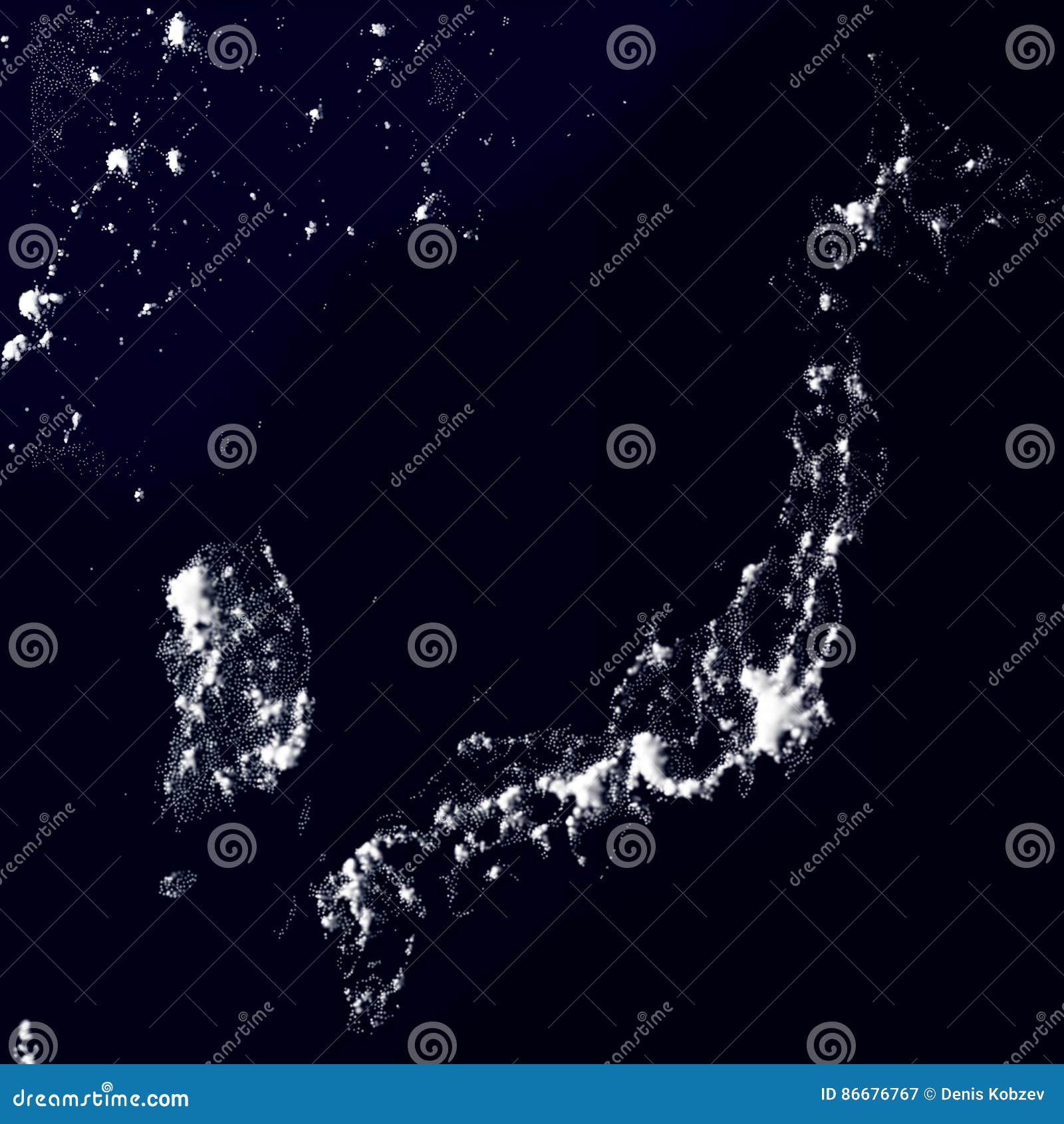 View from Space on the City Lights of Japan. the Surface of the Earth ...
