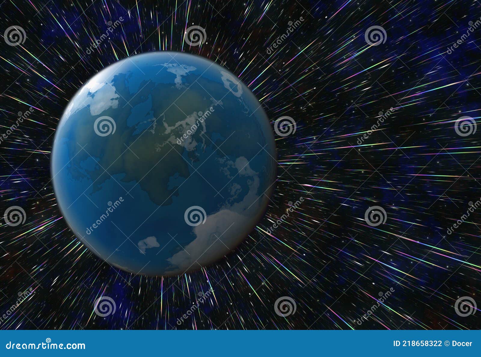 View from Space of the Fast-flying Planet Earth Stock Photo - Image of ...