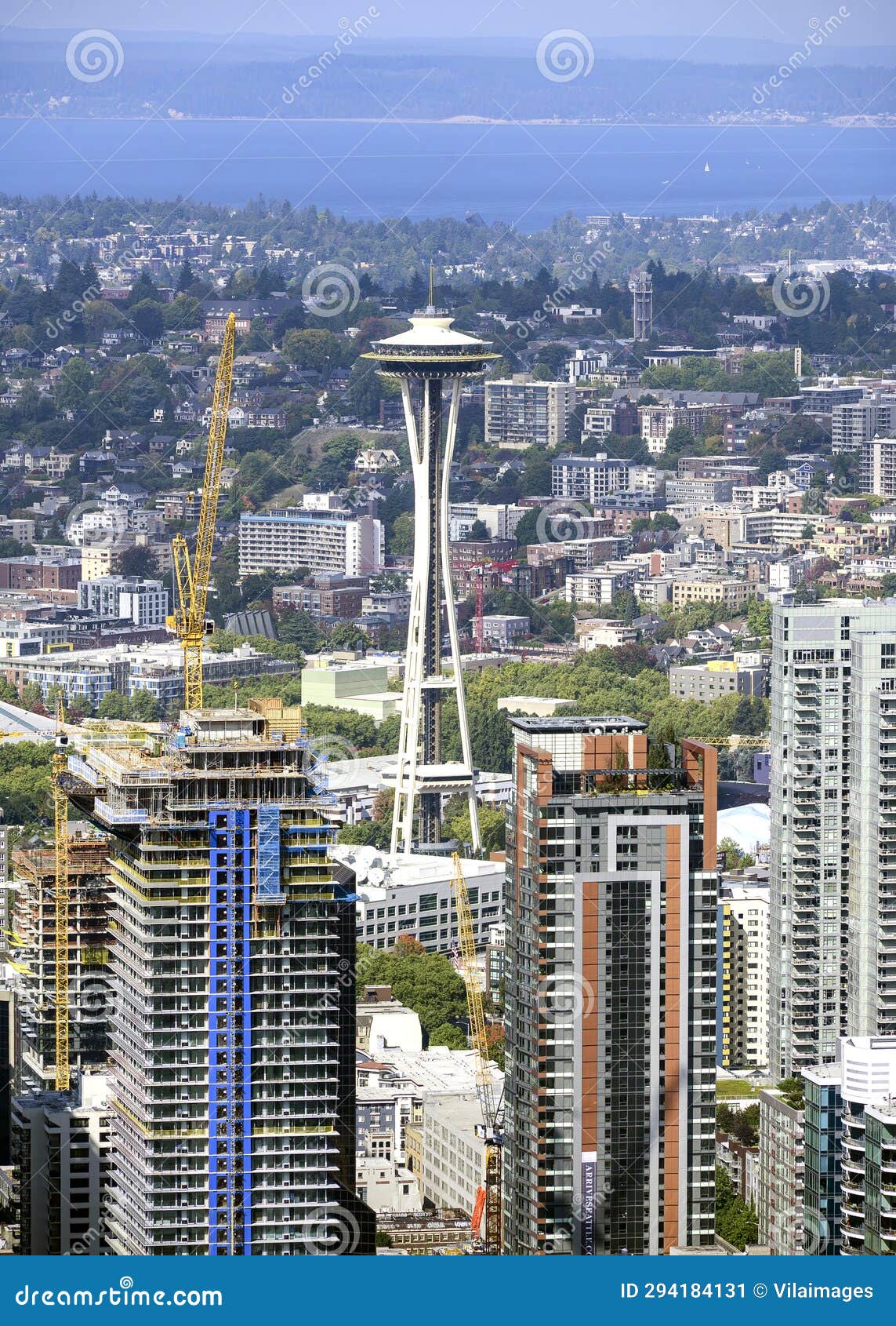 View of the Space Needle in Seattle. Editorial Photo - Image of america ...