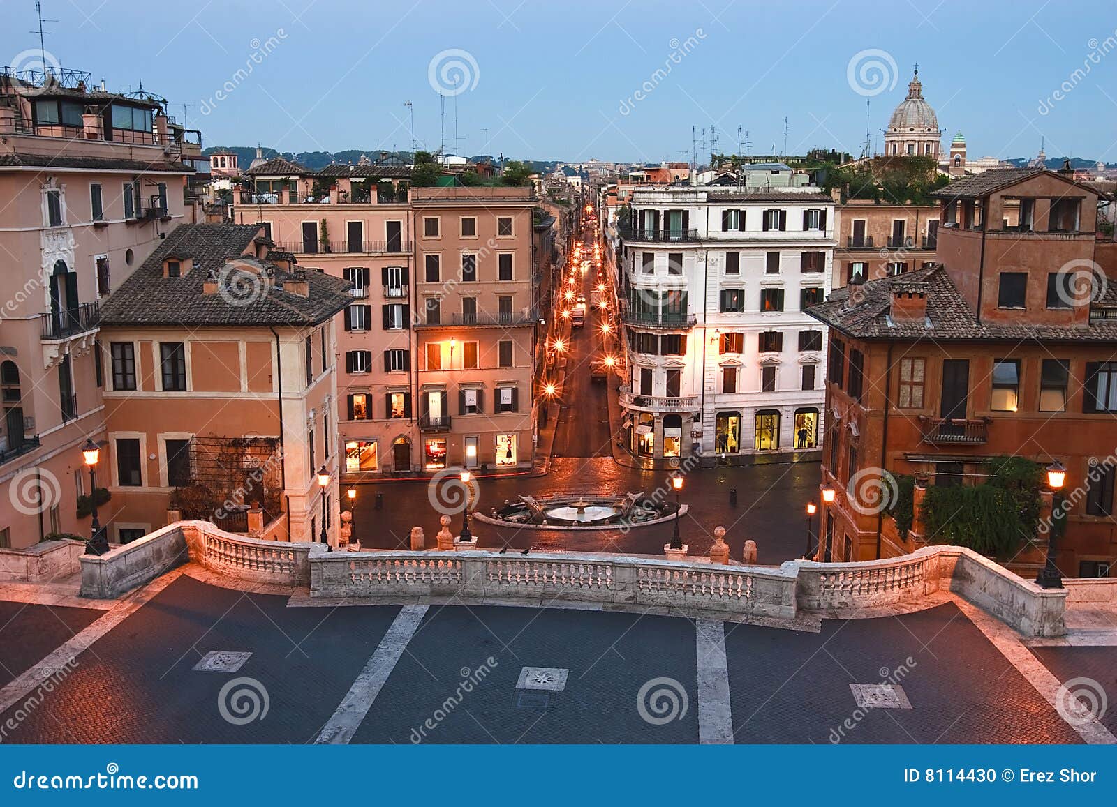 View From Spanish Steps Stock Photo - Image: 8114430
