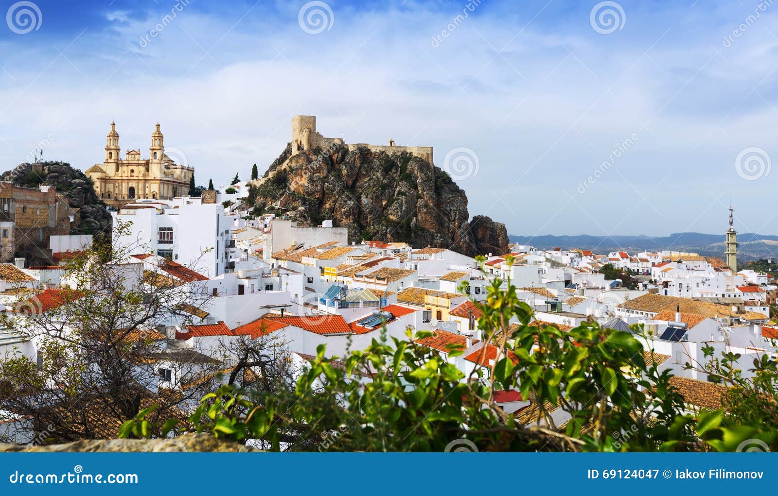 View of Spanish Town. Olvera, Province of Cadiz Stock Image - Image of ...