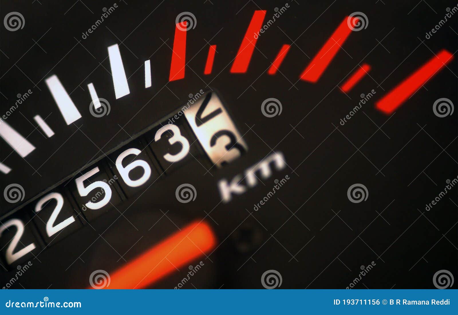 Closeup View of Speed Meter of an Automobile Stock Photo - Image of ...