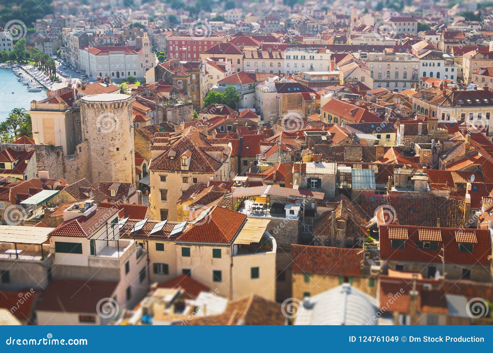 View on the Split city. stock image. Image of croatia - 124761049