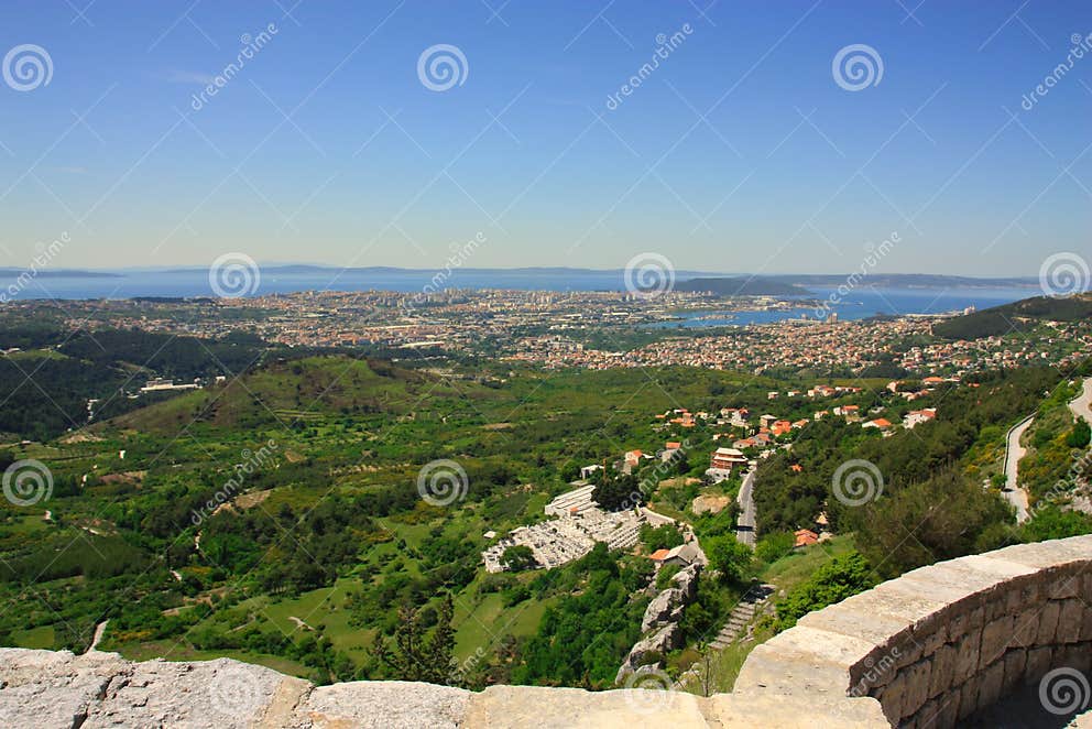 View of Split from an Old Castle Stock Photo - Image of coast, europe ...
