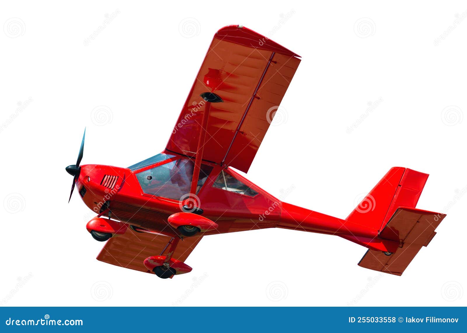 Sports Monoplane on White Background Stock Photo - Image of aircraft ...