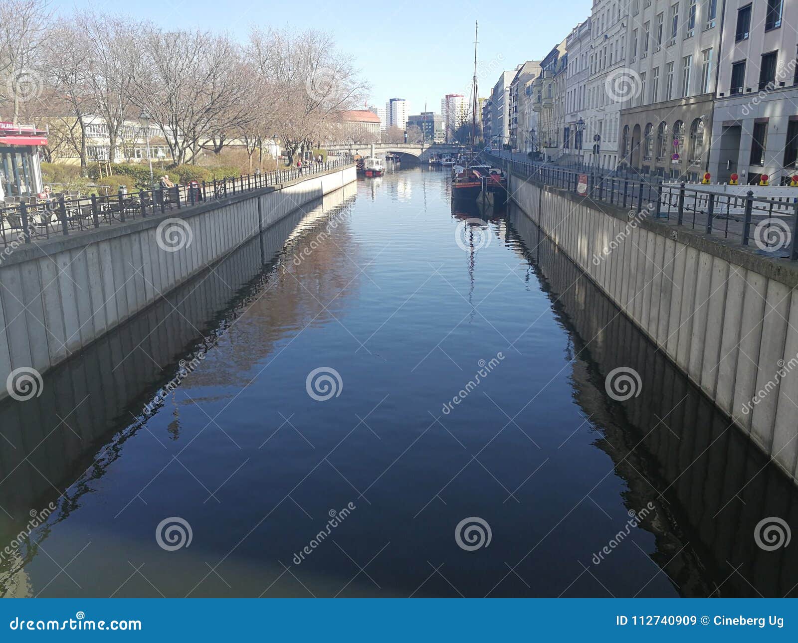 River Spree Shore in Berlin, Germany Stock Image - Image of history ...