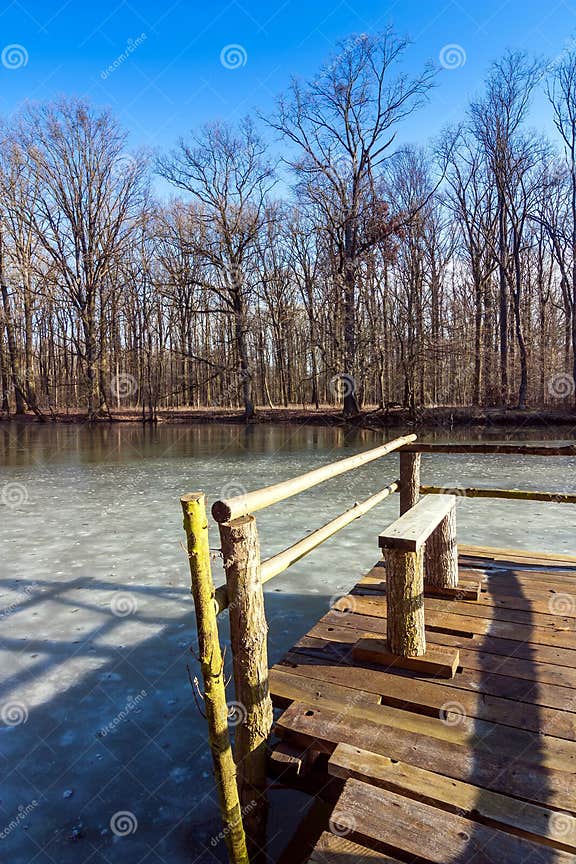 Spring thaw on Lake stock image. Image of peaceful, jetty - 30053435