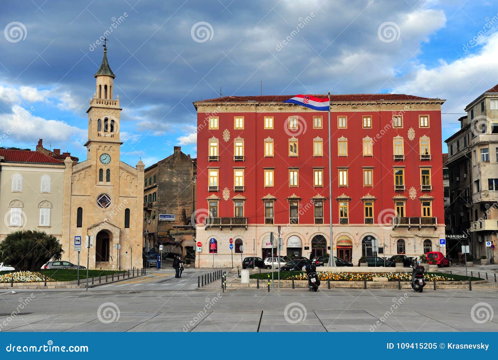 View of the Square in Split City Center Editorial Image - Image of ...