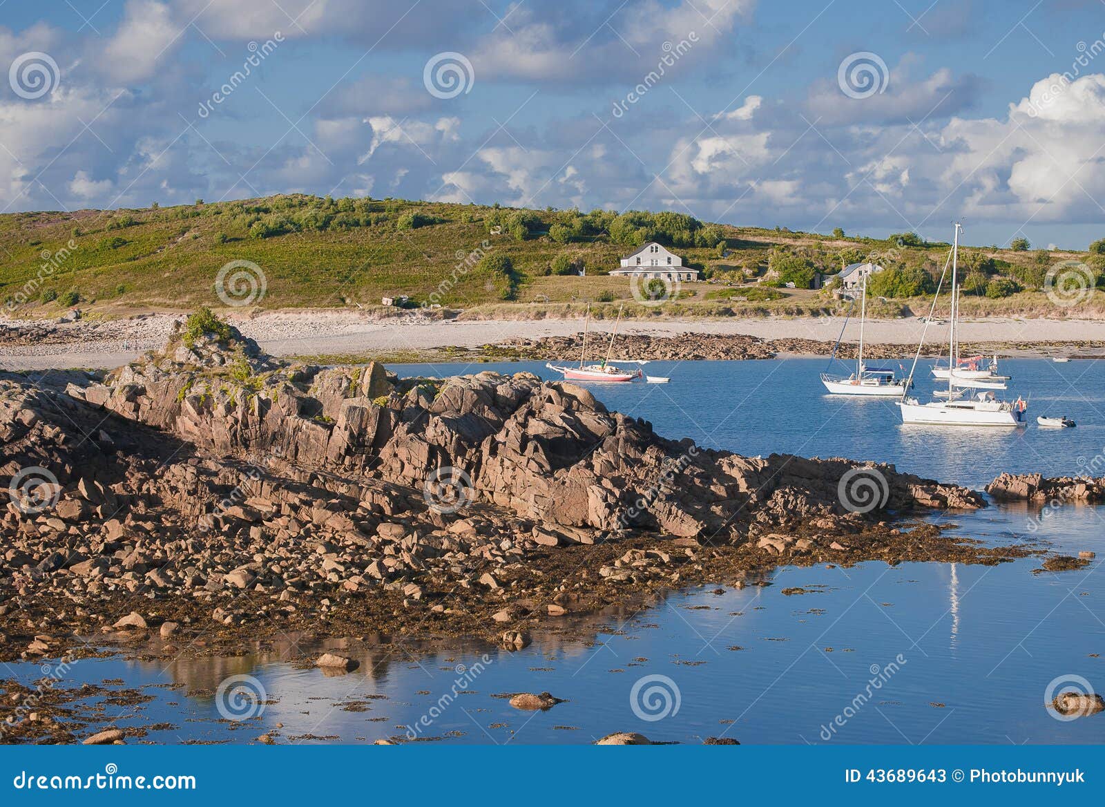 View of St. Agnes, Isles of Scilly Stock Image - Image of greenery ...