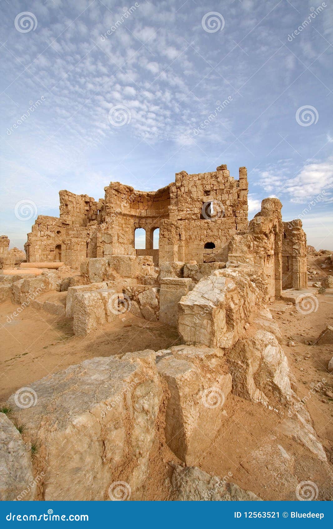 View of St. Sergius Basilica Rasafa Stock Image - Image of famous, sand ...