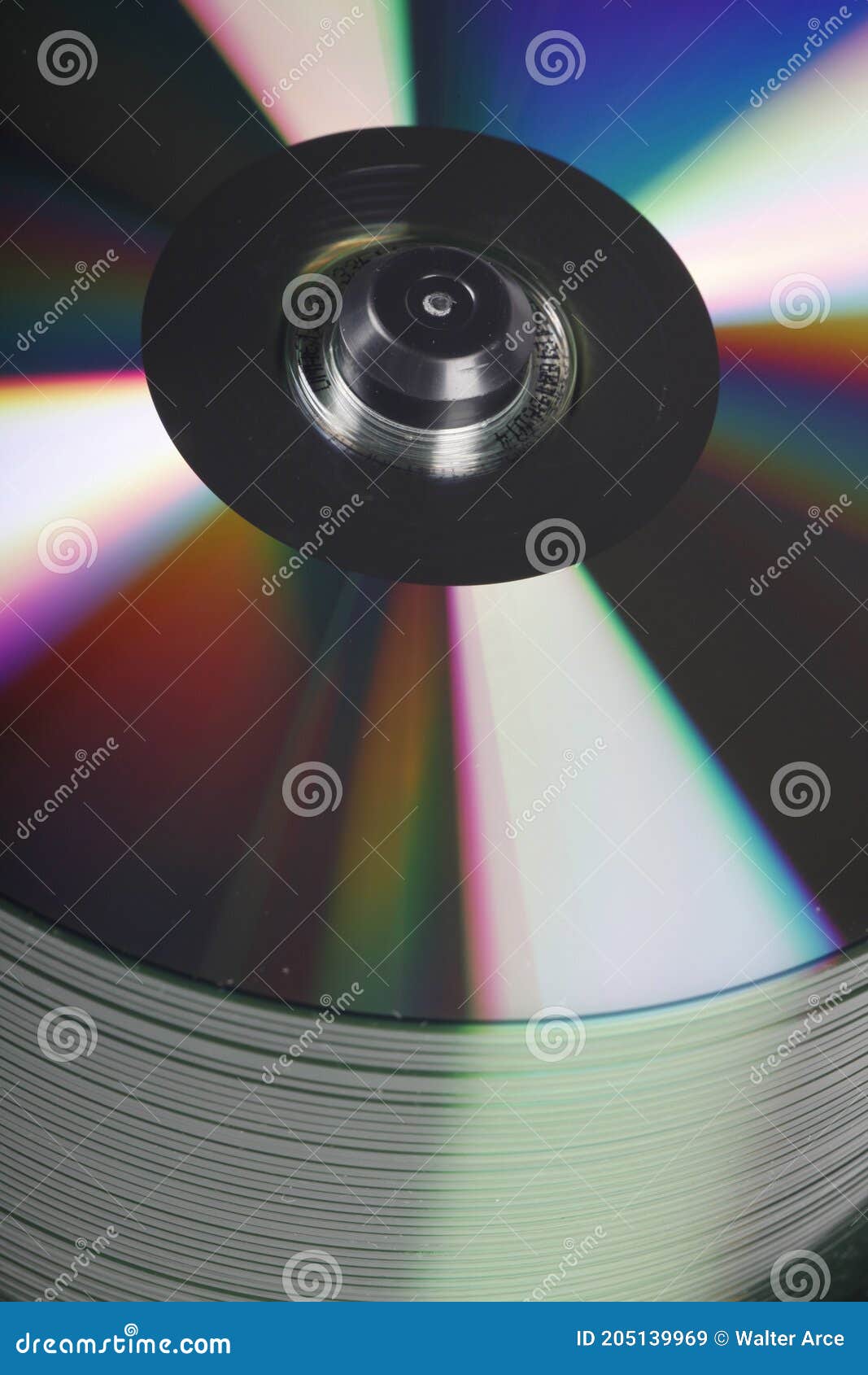 View of a Stack of Cd`s Against a White Background in a Studio ...