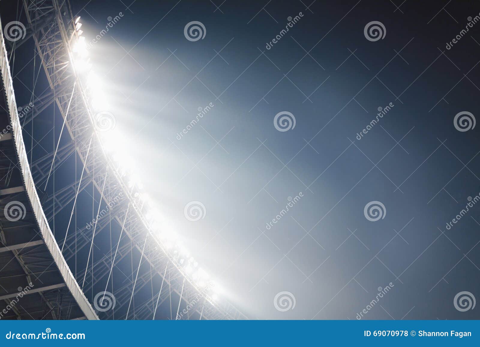 View of Stadium Lights at Night Stock Photo - Image of competition ...